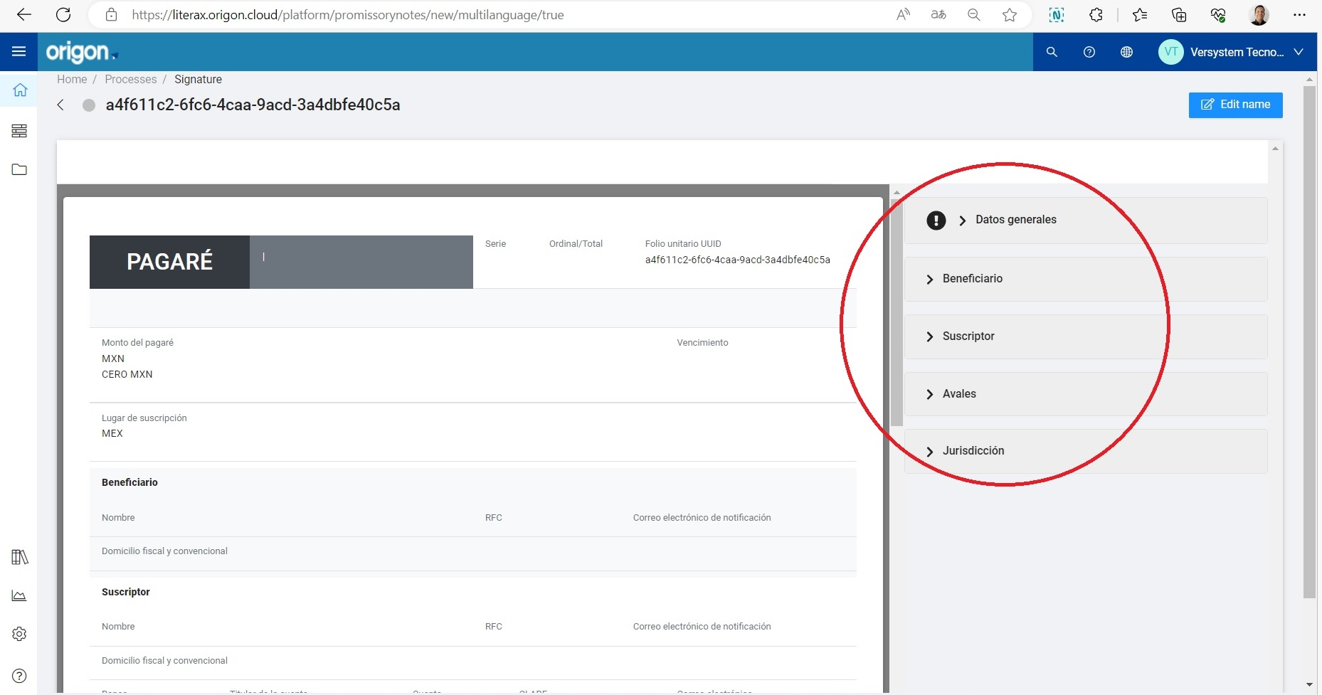 New Electronic Promissory Note – Interfirma English