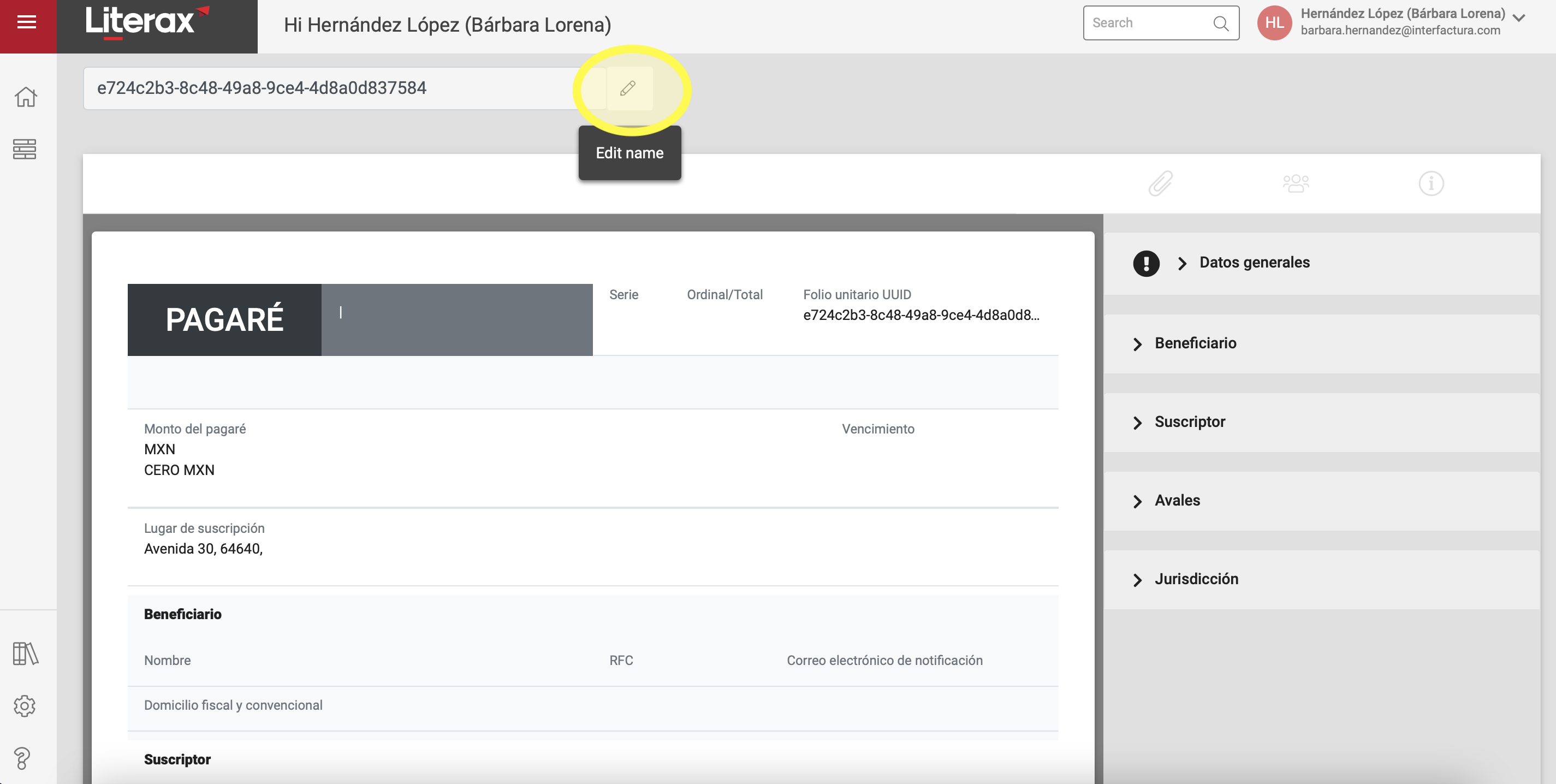 New Electronic Promissory Note – Interfirma English
